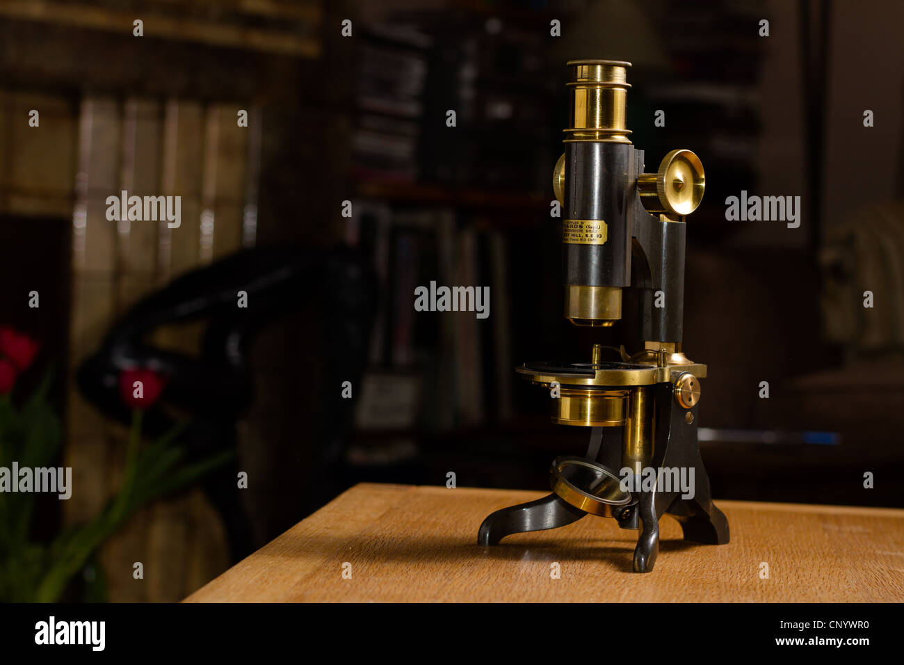Instrument brass microscope hi-res stock photography and images - Alamy