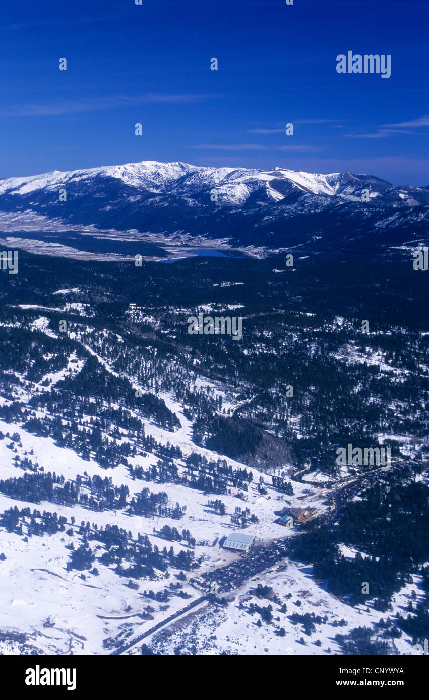 Skying station of Font-Romeu-Odeillo-Via and back Madras peak, Eastern ...