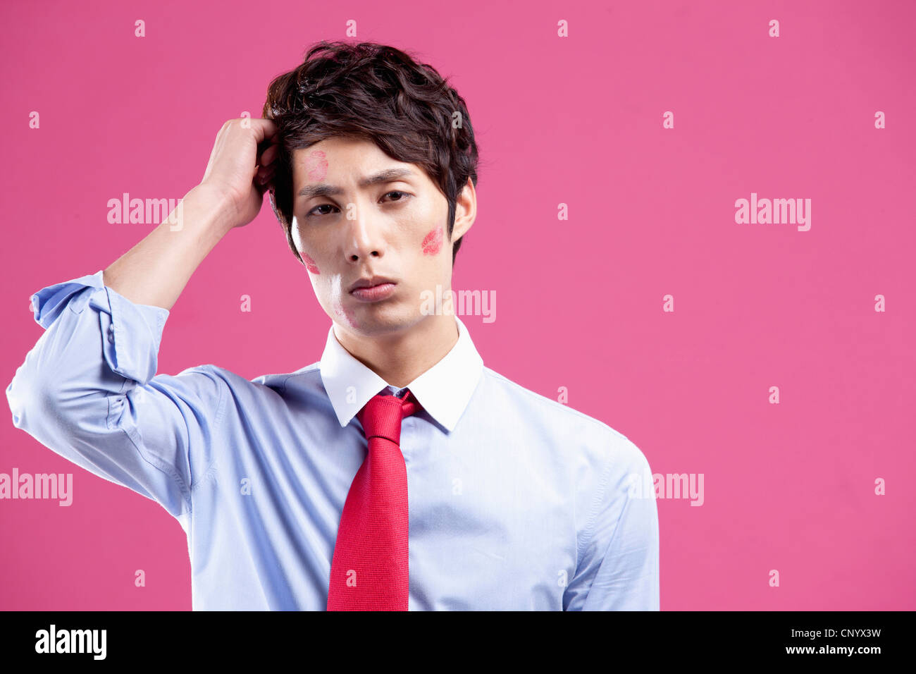 Kiss mark cheeks hi-res stock photography and images - Alamy