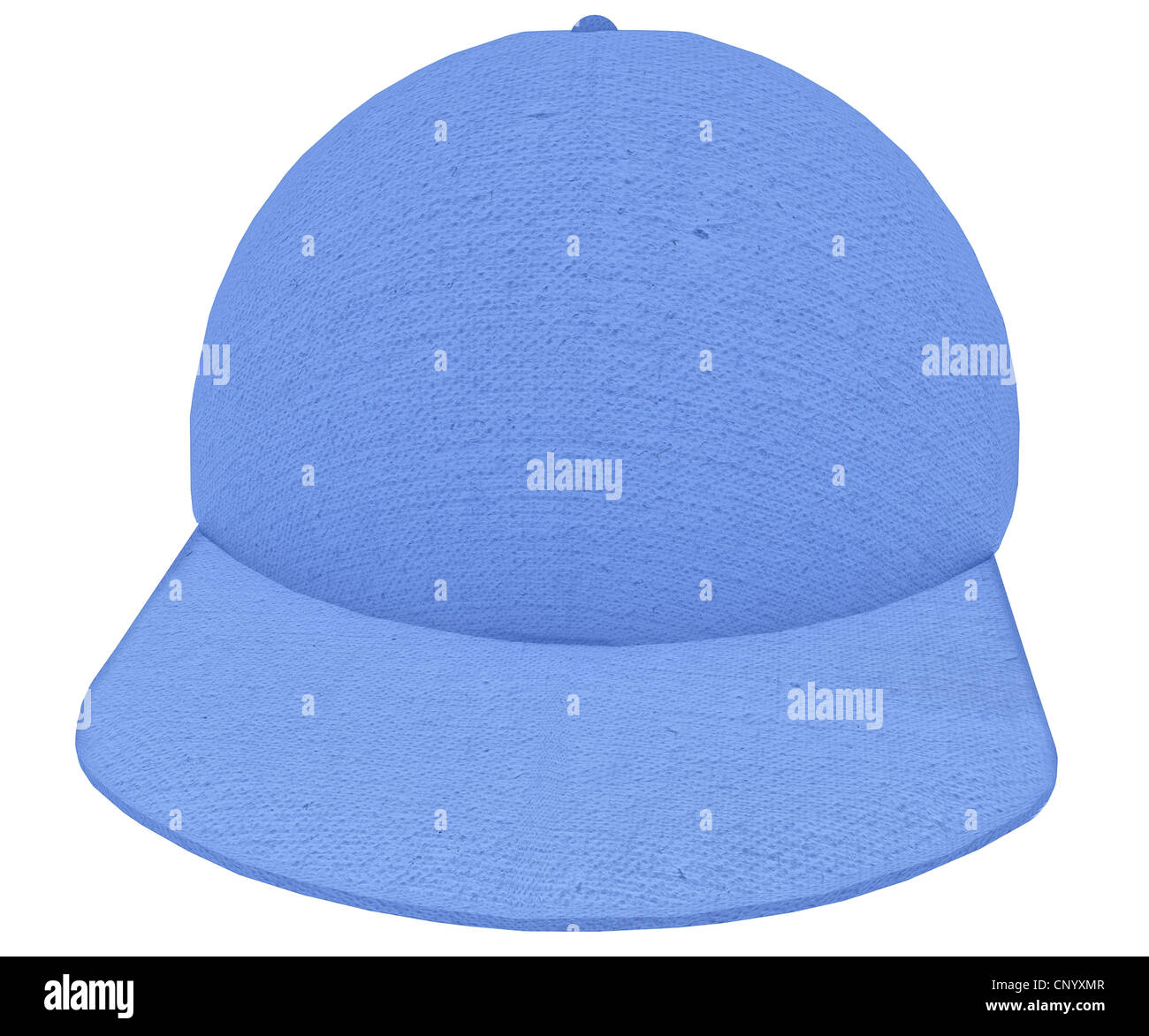 Cloth Cap 3d render blue textured cotton on white background Stock ...