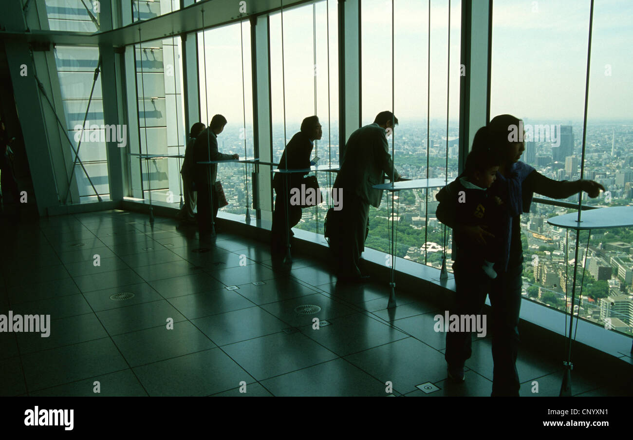 Japan, Tokyo, Roppongi, Mori Tower, viewing platform, people Stock ...