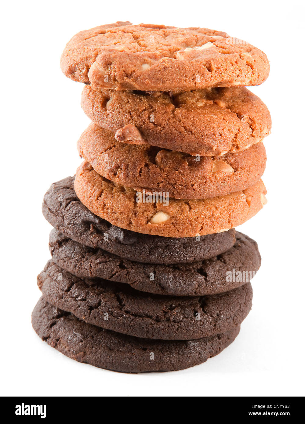Stack of cookies isolated on the white background Stock Photo - Alamy