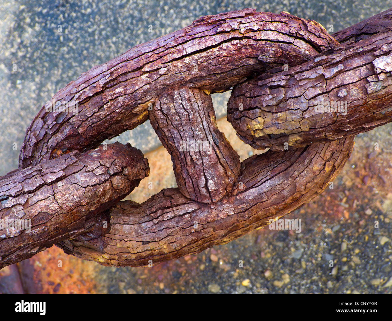 Rusting anchor chain, Fort Point, San Francisco, California Stock Photo ...