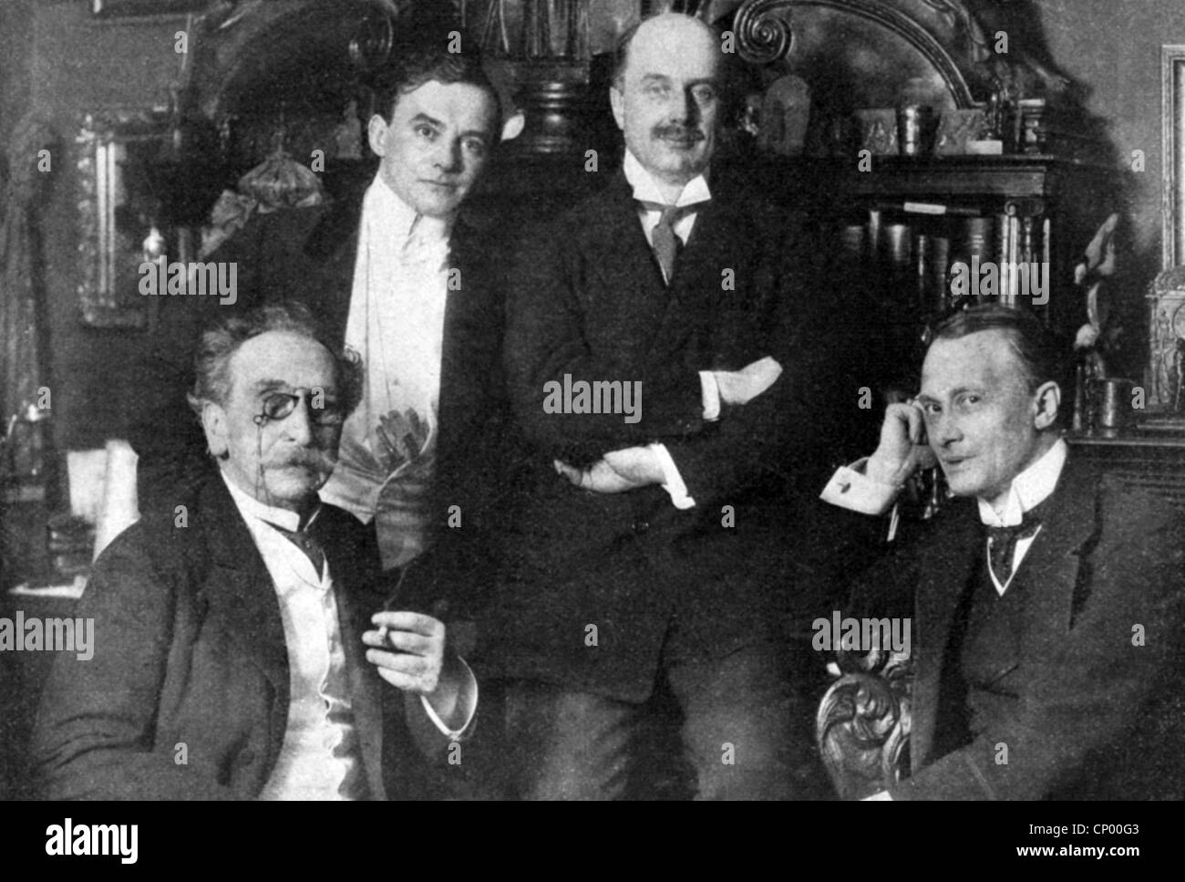 Kainz, Josef, 2.1.1858 - 20.9.1910, Austrian actor, group picture, with ...