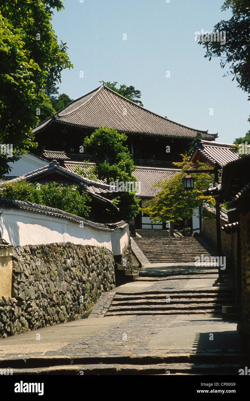 Japan, Kansai, Nara, Todaiji buddhist temple, Nigatsu-do hall Stock ...