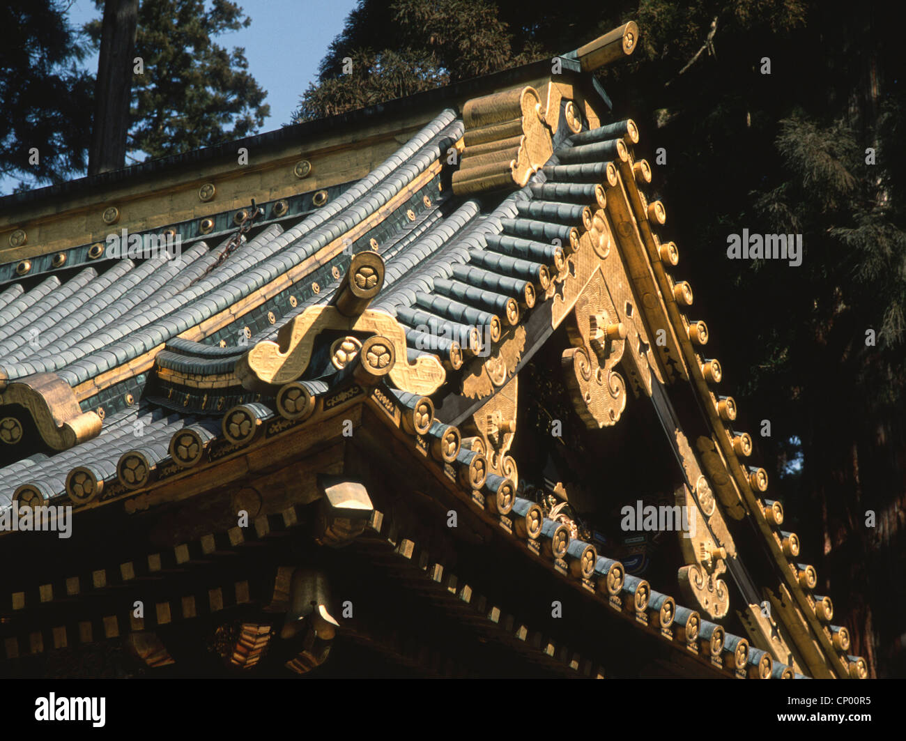 Japan, Nikko, Toshogu Shrine, roof Stock Photo - Alamy