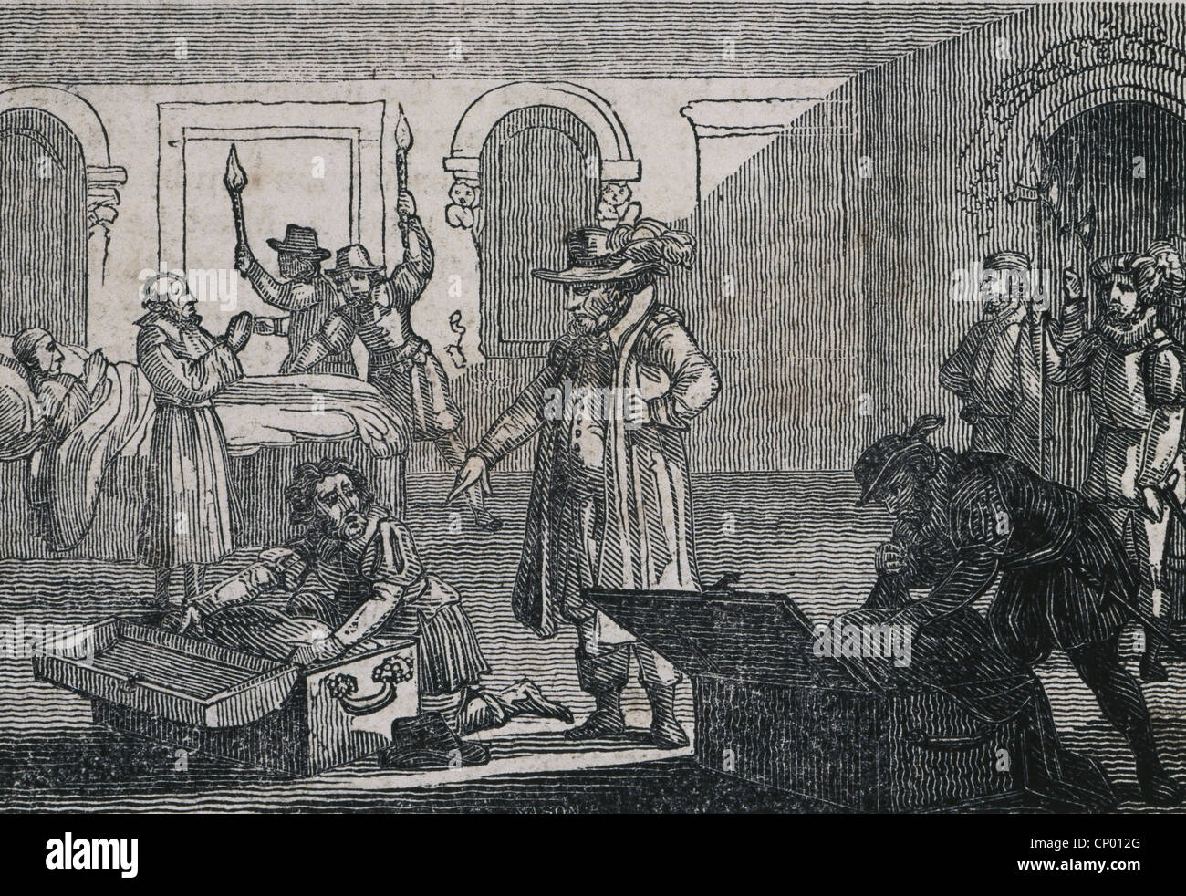 events, English Civil War 1642 - 1651, religious persecution Stock ...