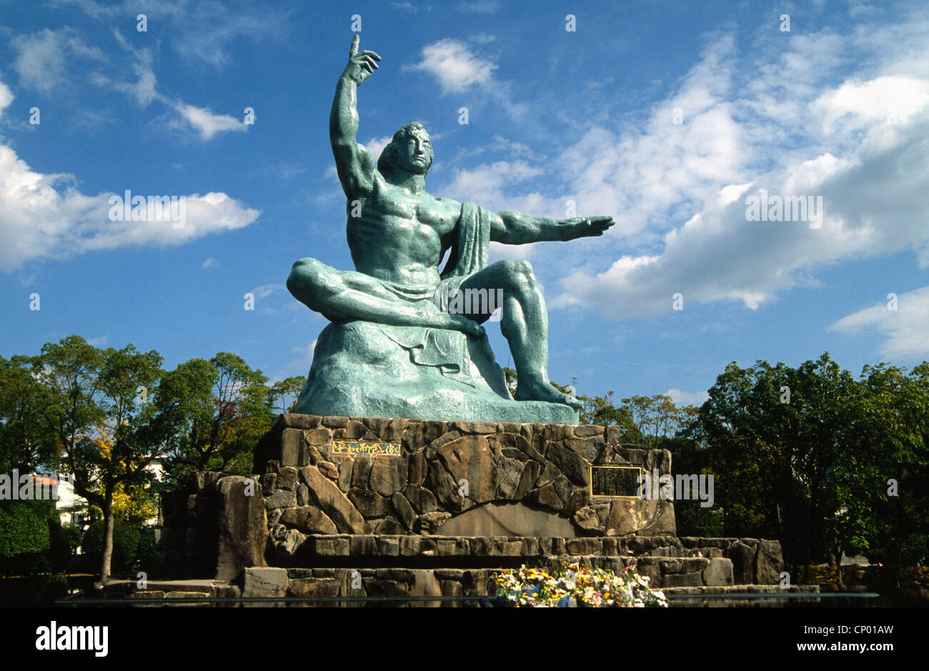 Japan, Kyushu, Nagasaki, Peace Park, Peace Statue Stock Photo - Alamy