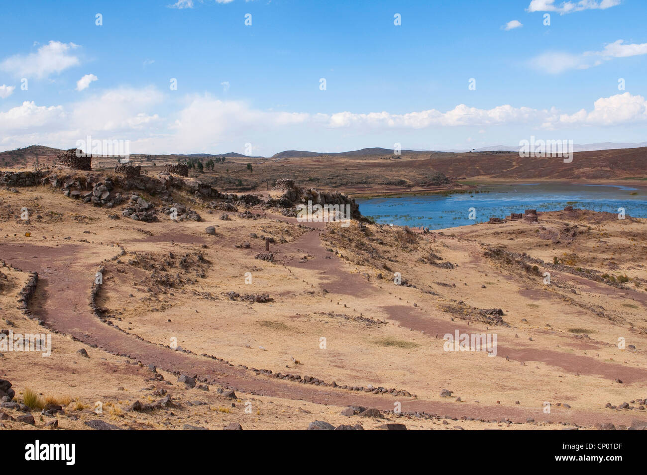 Inca ruins of Chullpas de Sillustani, Peru, Puno Stock Photo - Alamy