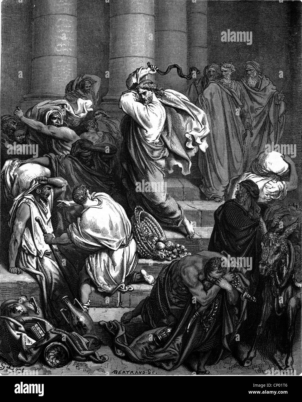 religion, Christianity, Jesus Christ, scene "Jesus cleaning the temple ...