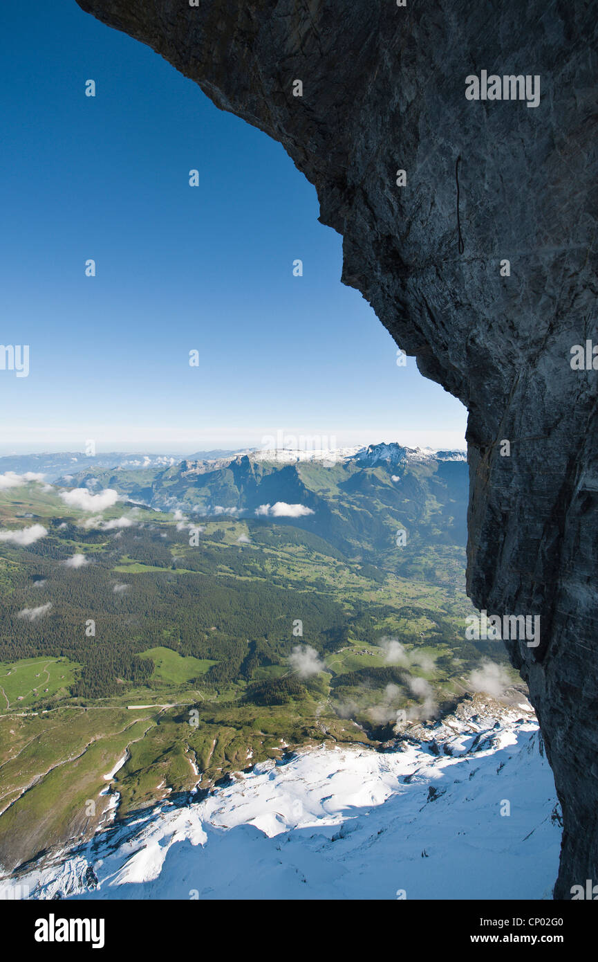 Grindelwald Valley from the Eiger station on Jungfraujoch, Switzerland ...
