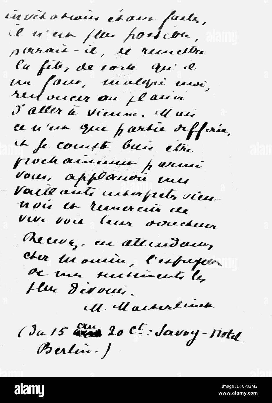 Maurice maeterlinck hi-res stock photography and images - Alamy