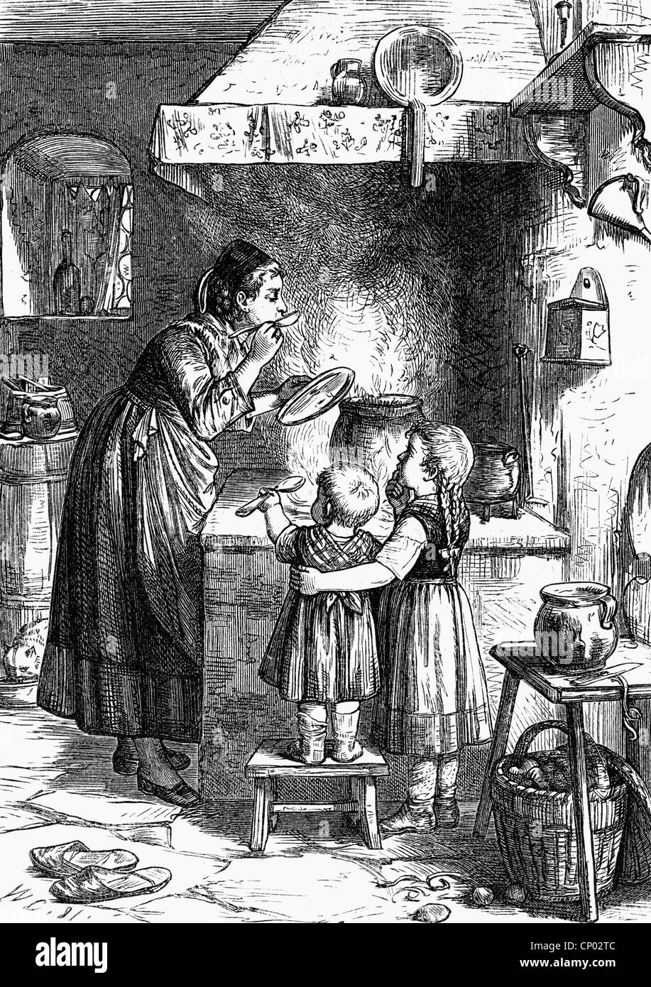 Woman sampling at stove hi-res stock photography and images - Alamy