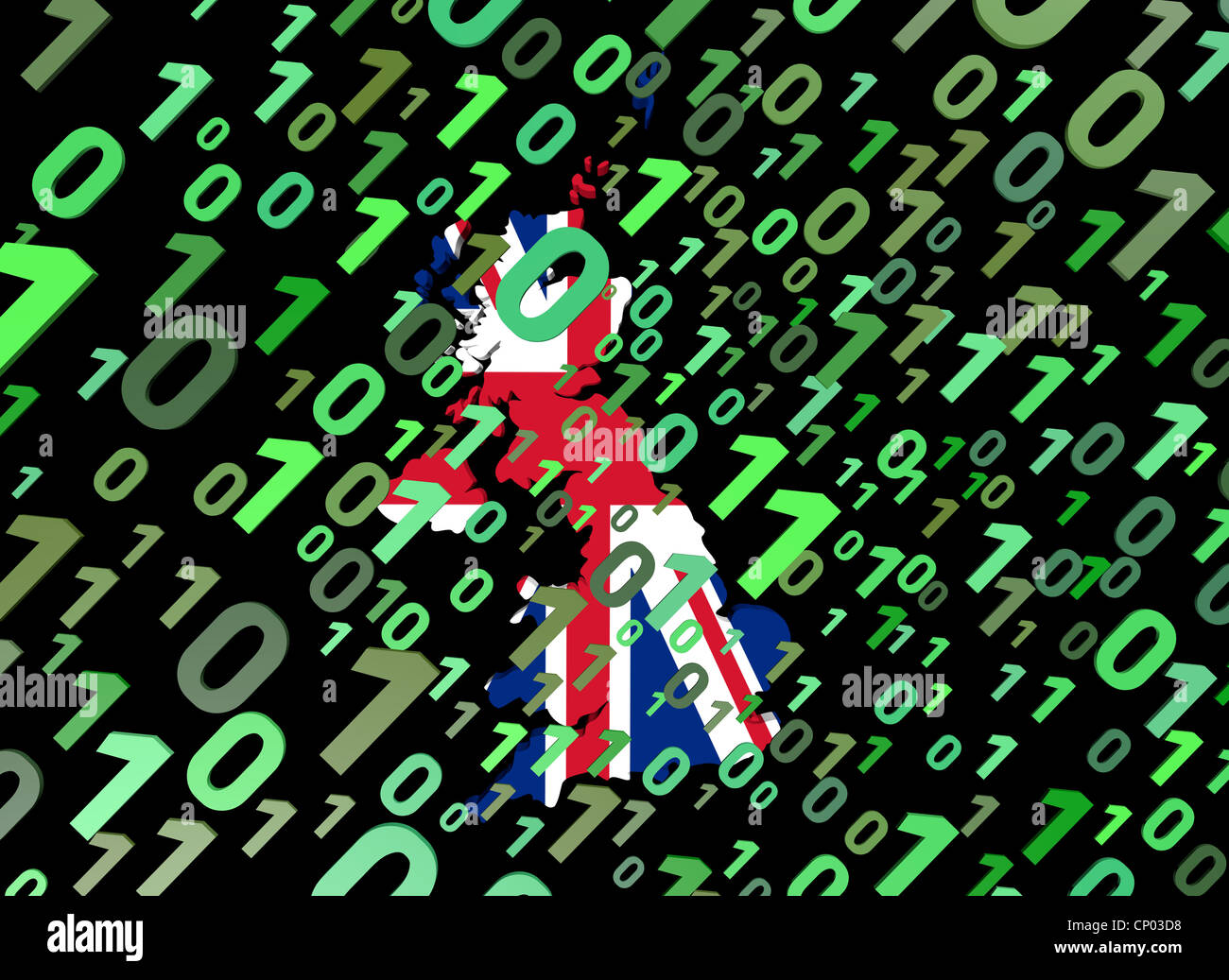 Uk map with flag hi-res stock photography and images - Alamy