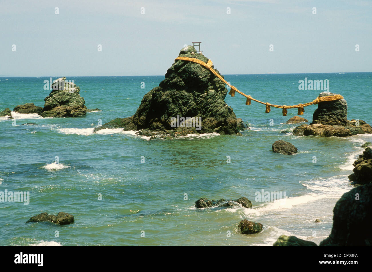 Japan, Kansai, Ise-Shima, Futami, Wedded Rocks, Meoto-Iwa Stock Photo ...