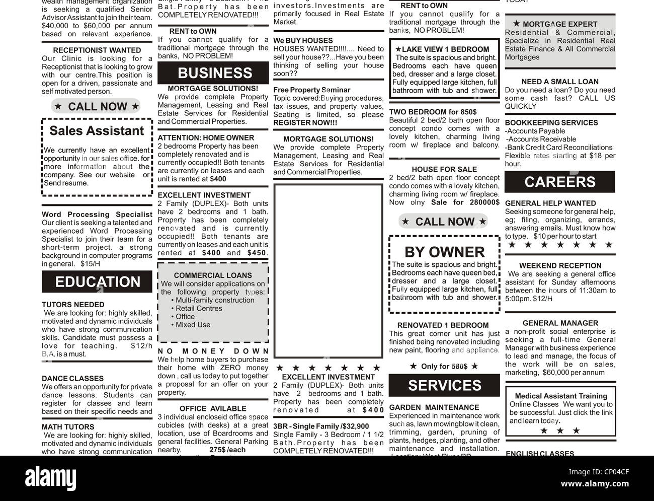 Newspaper Classified Ads