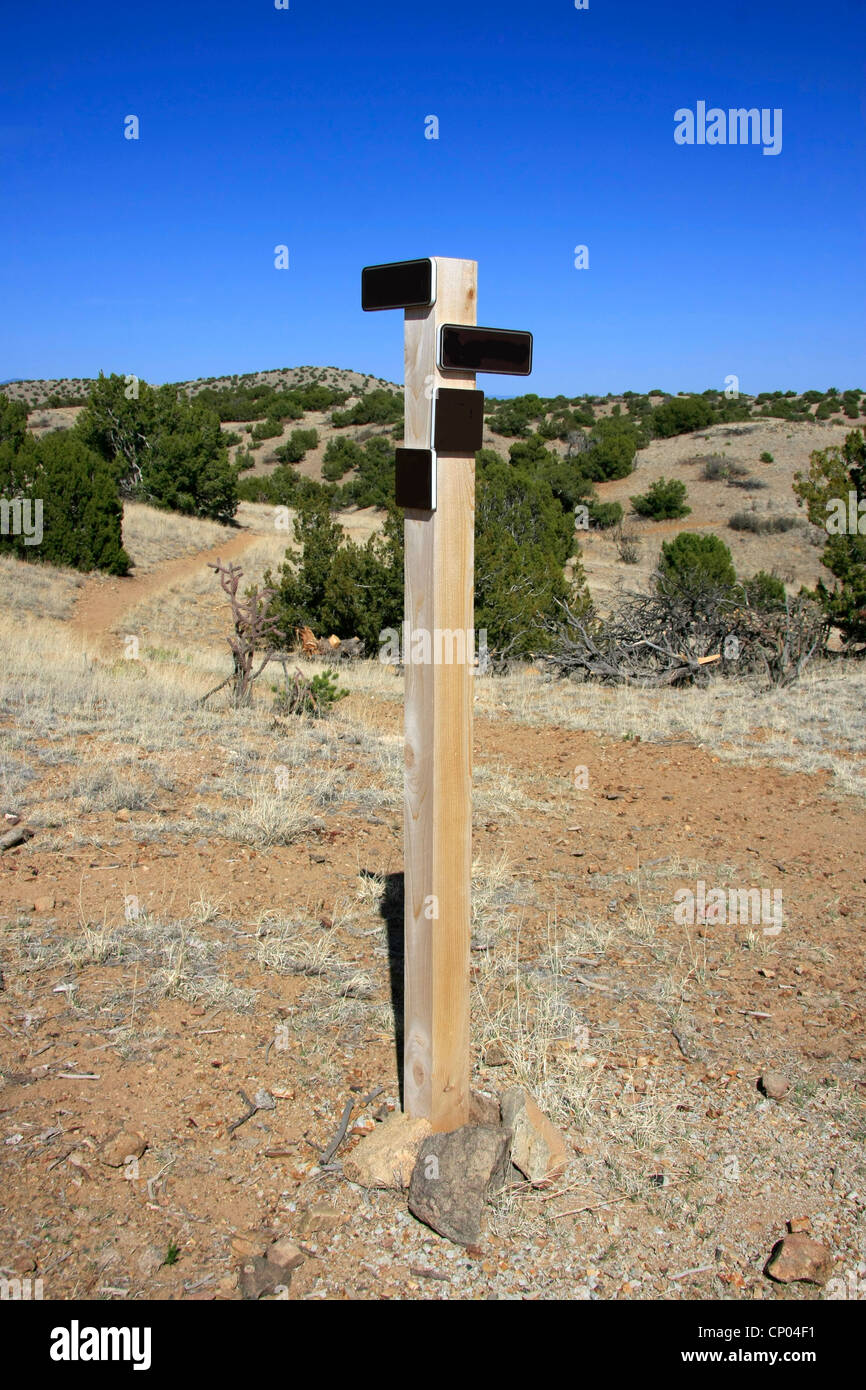 Sign post in landscape Stock Photo - Alamy