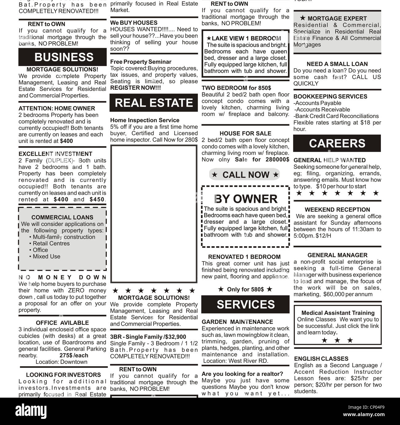 Newspaper Classified Ads
