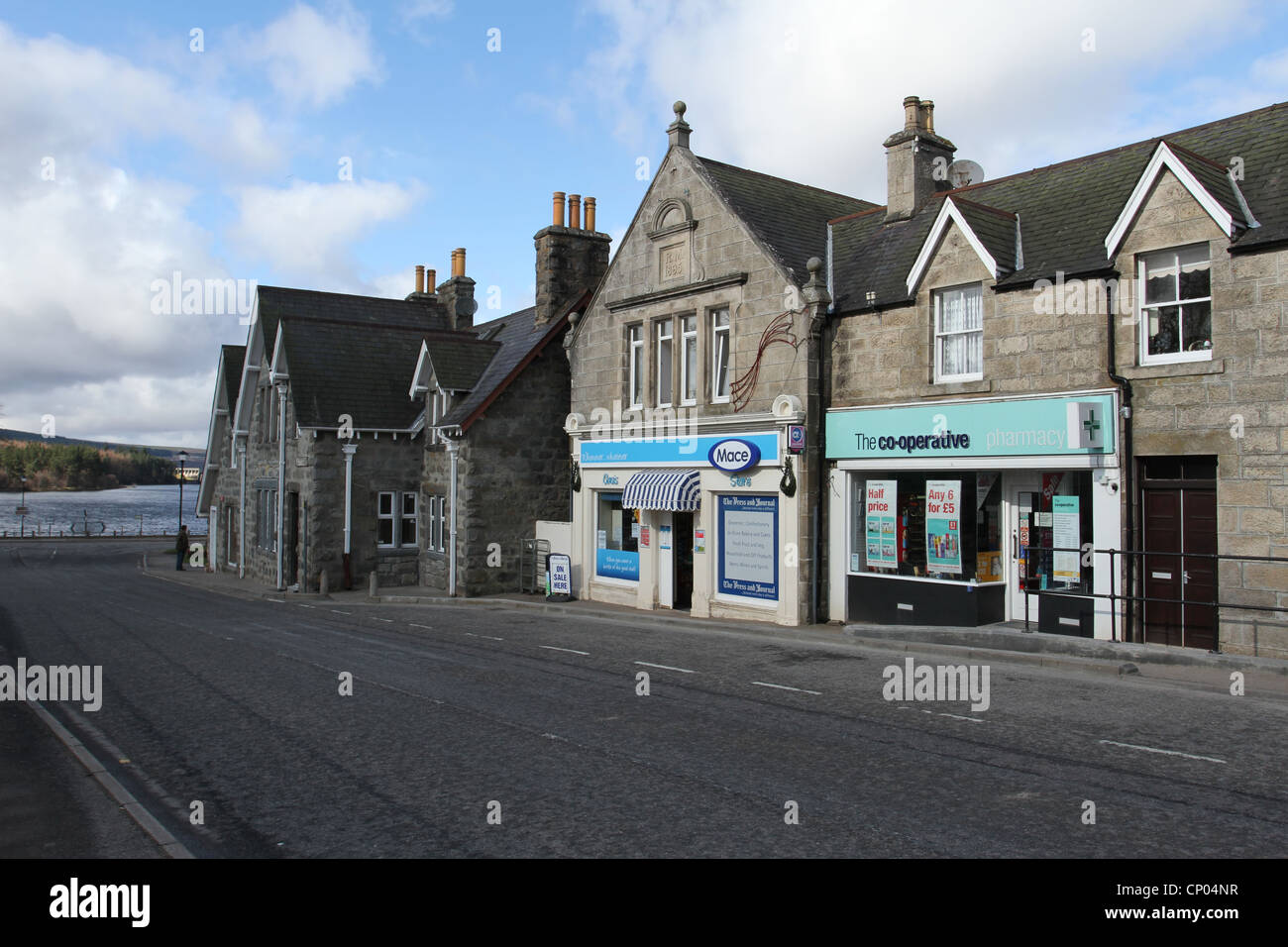 Lairg village store and Pharmacy Scotland March 2012 Stock Photo - Alamy