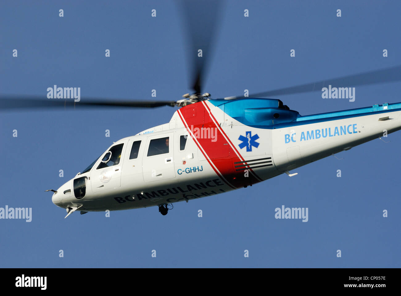 Sikorsky S-76 Twin-turbo-shaft air ambulance helicopter Stock Photo - Alamy