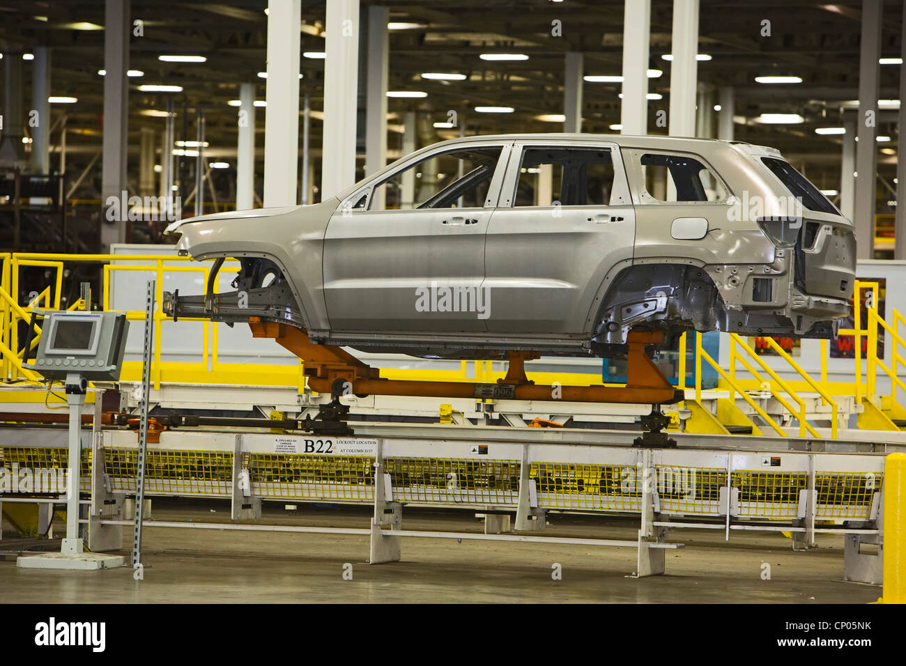 Detroit, Michigan - An auto body moves along the assembly line at ...
