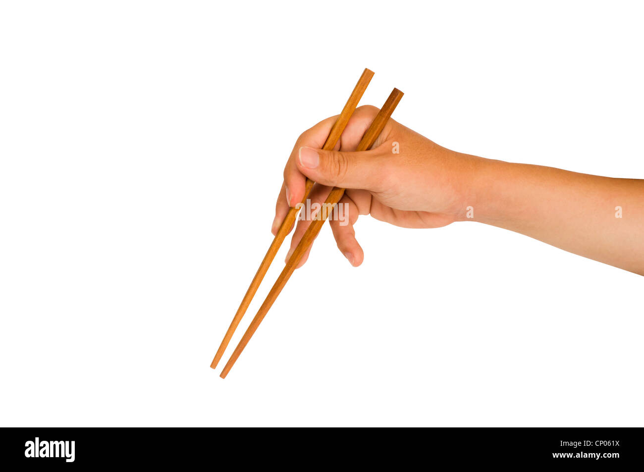 isolated man hand holding wooden chopstick, with clipping path in jpg ...