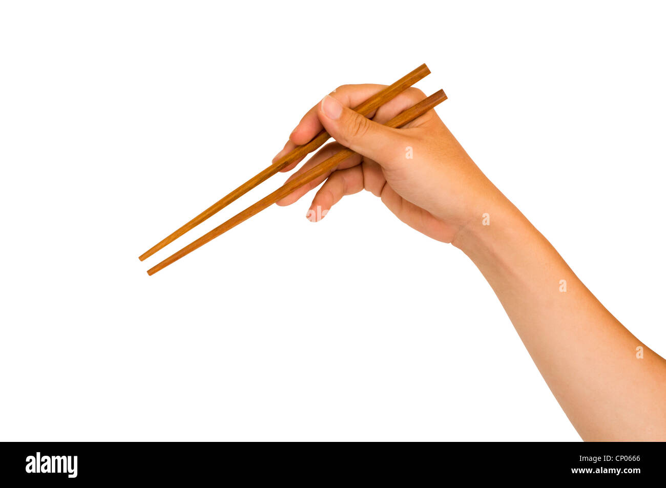 isolated man hand holding wooden chopstick, with clipping path in jpg ...