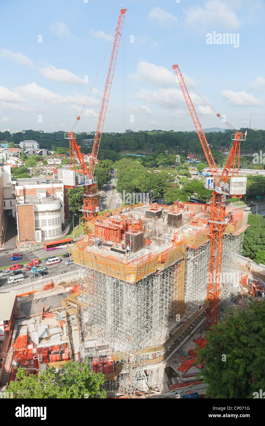 High rise construction Singapore Malaysia Stock Photo - Alamy