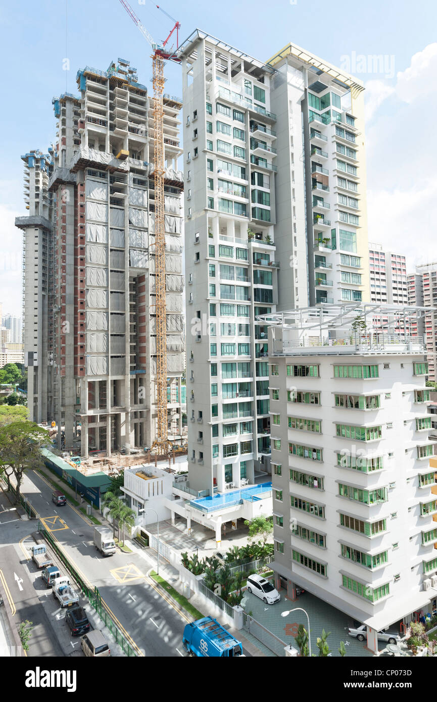 High rise construction Singapore Malaysia Stock Photo - Alamy