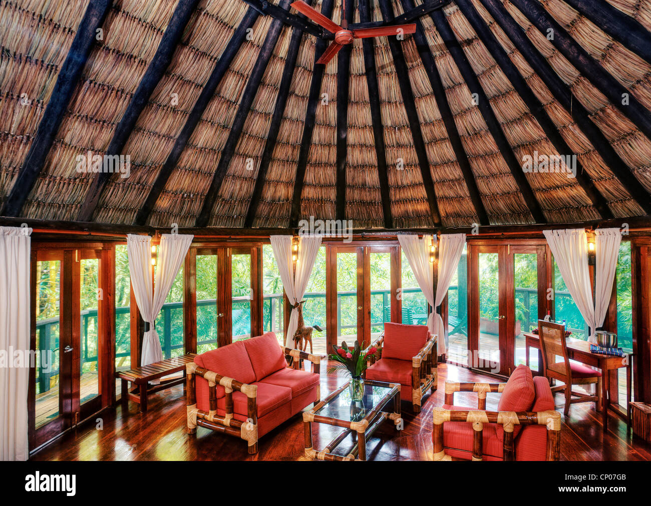 Treetop villa at the lodge at chaa creek, belize Stock Photo - Alamy