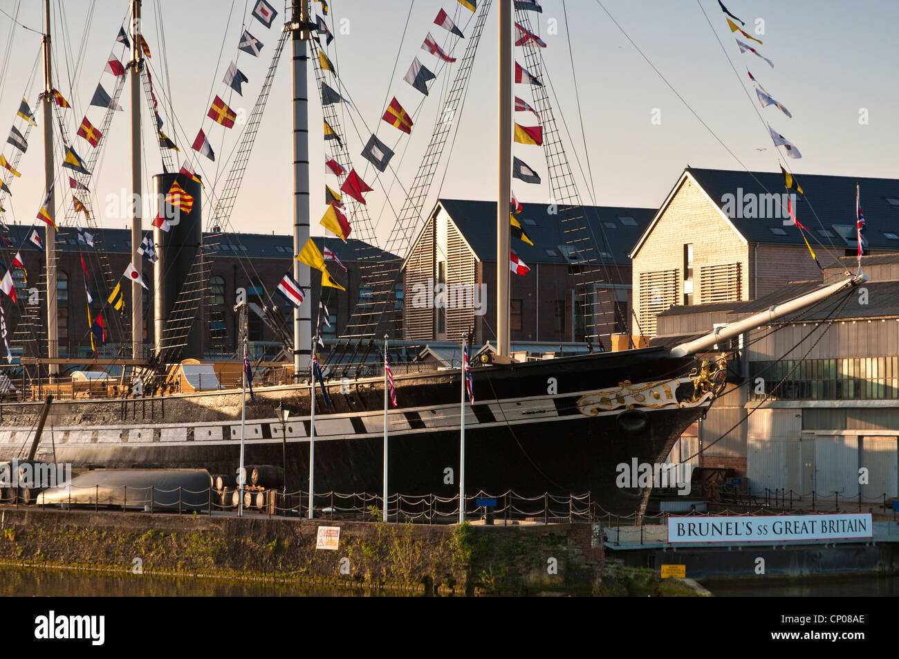 SS Great Britain historic ship in early morning sunlight Stock Photo ...