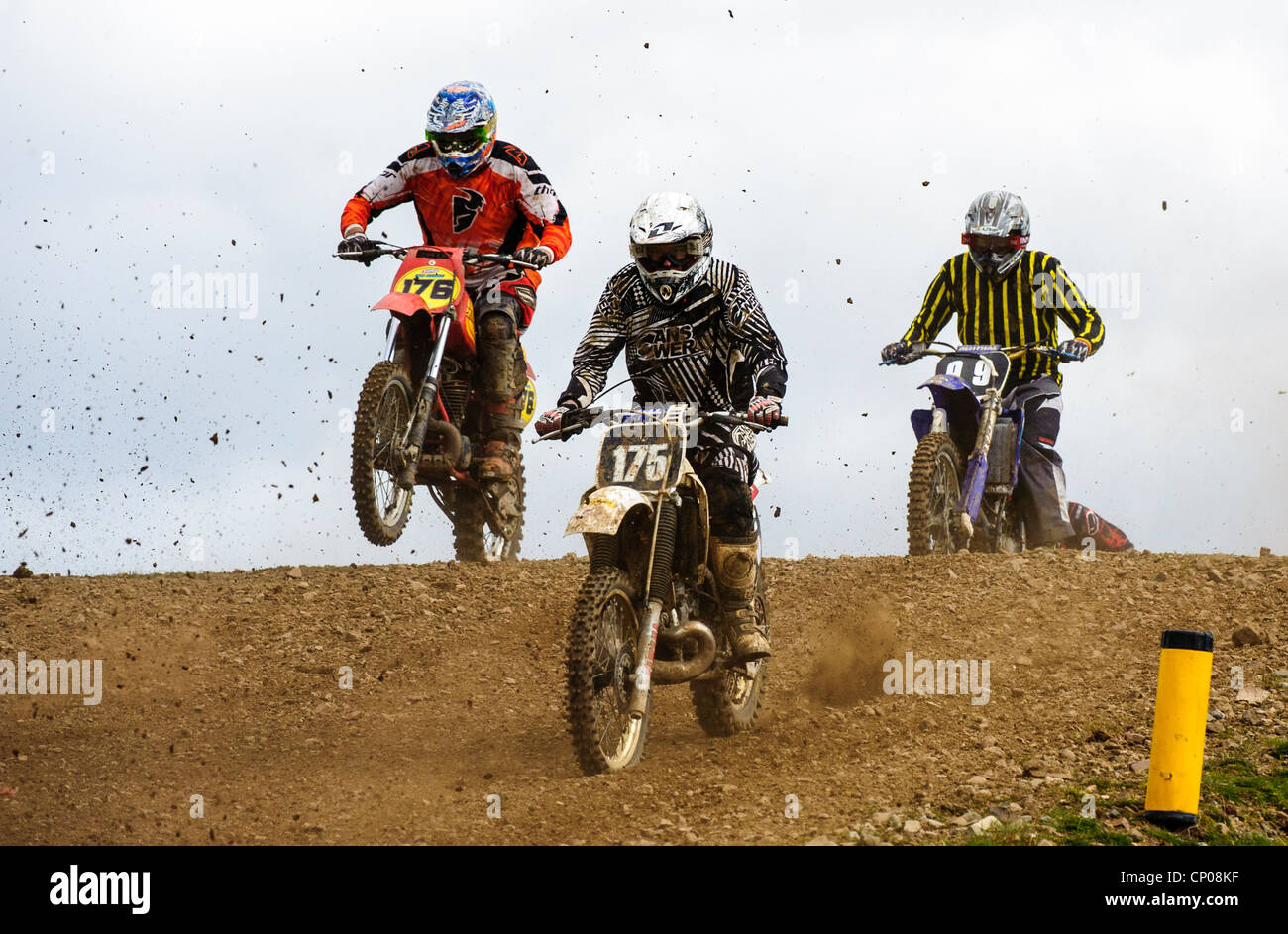 Motocross action at Tinto Park South Lanarkshire, Scotland Stock Photo ...