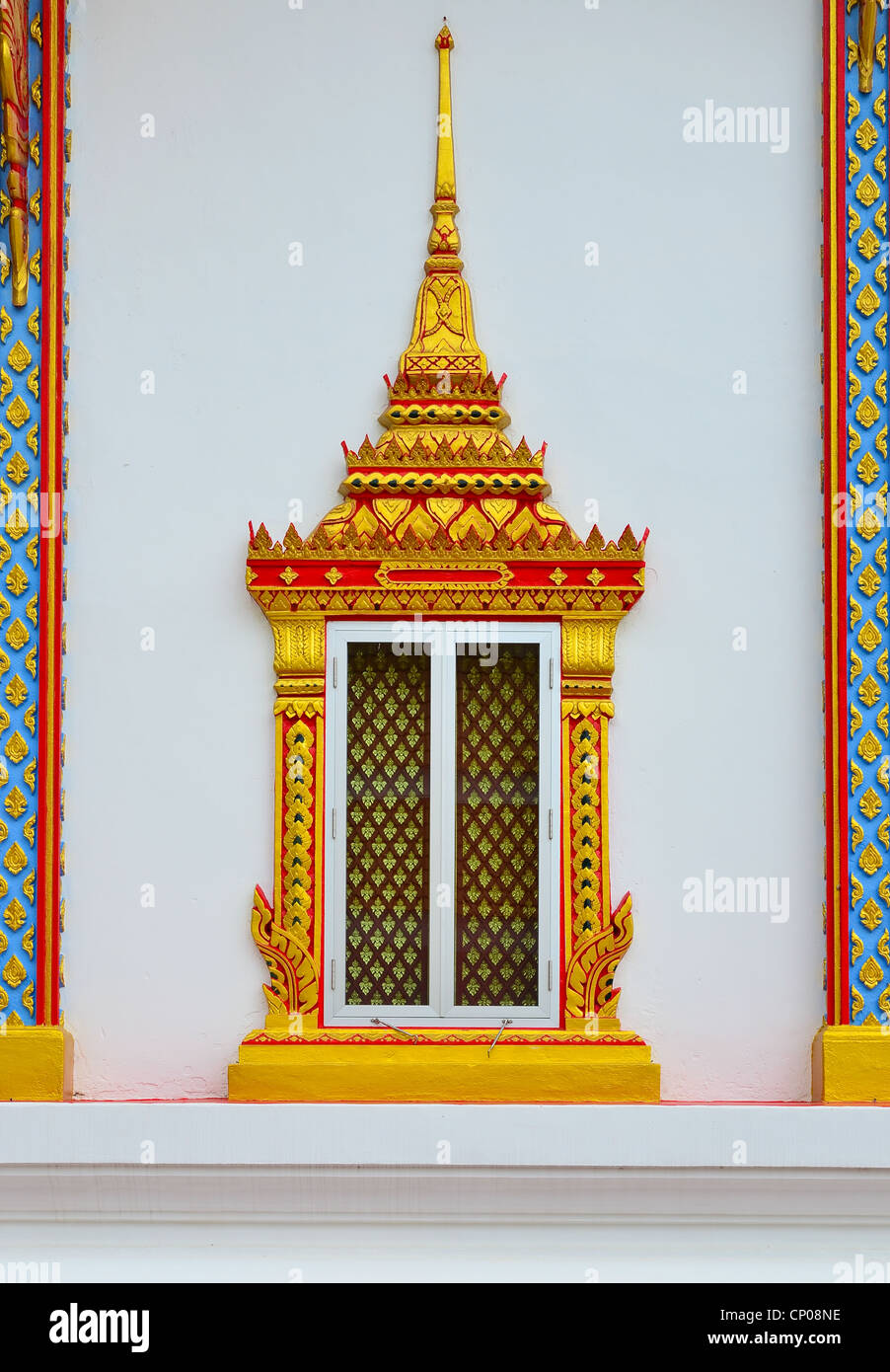 Window of thai temple, East of thailand Stock Photo - Alamy