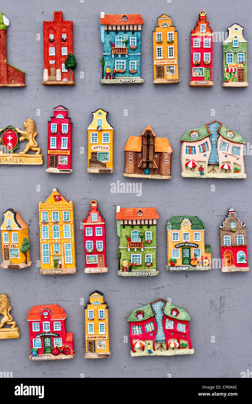 model houses magnets on display in Gdansk, Poland Stock Photo - Alamy