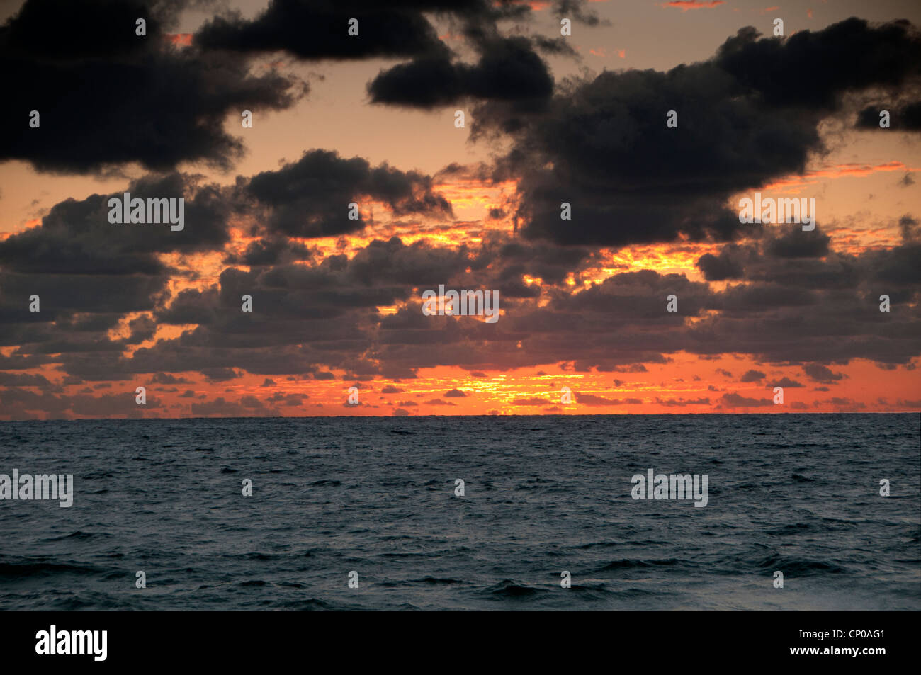 Sunrise over the Atlantic Ocean Stock Photo - Alamy