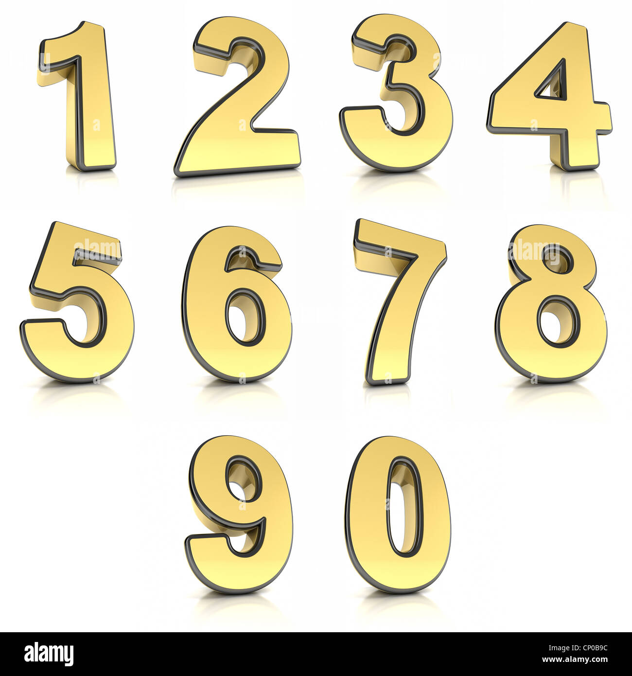 Number from 0 to 9 Stock Photo - Alamy