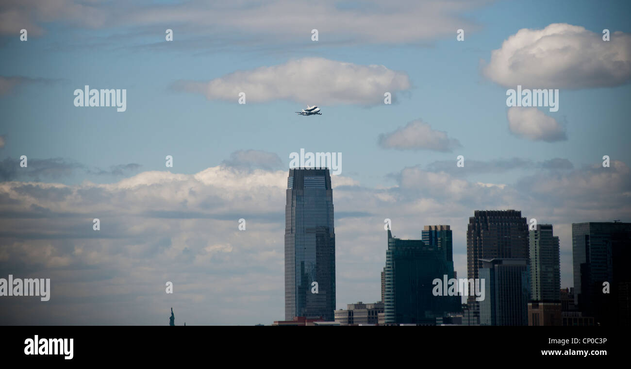 The Enterprise space shuttle, strapped to the back of a 747 jumbo jet ...