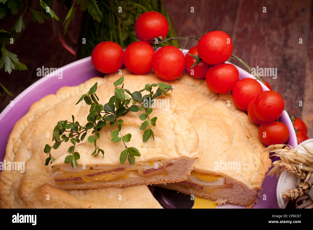 Italian Stuffed Pie Stock Photo - Alamy