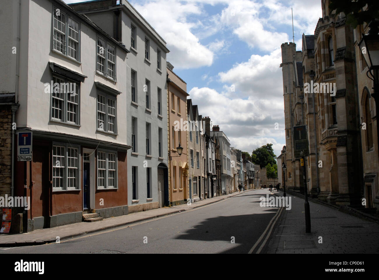 Holywell Street Oxford England with New College Stock Photo - Alamy