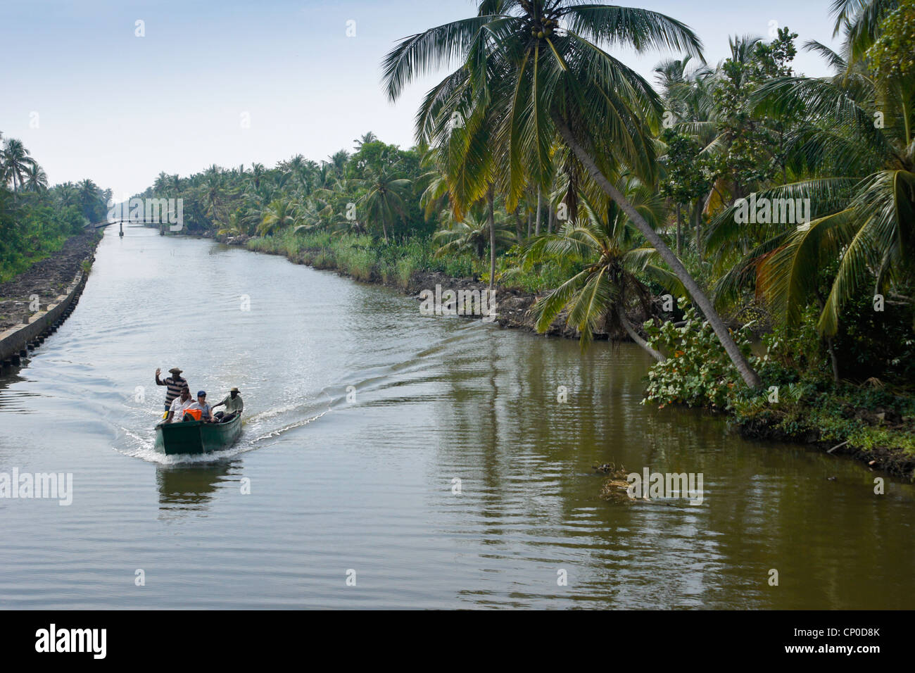 Boat on Hamilton Canal near Negombo, Sri Lanka Stock Photo - Alamy
