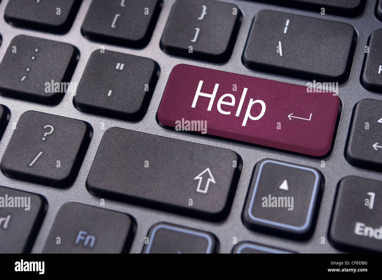 keyboard message with online supports or help concepts Stock Photo - Alamy