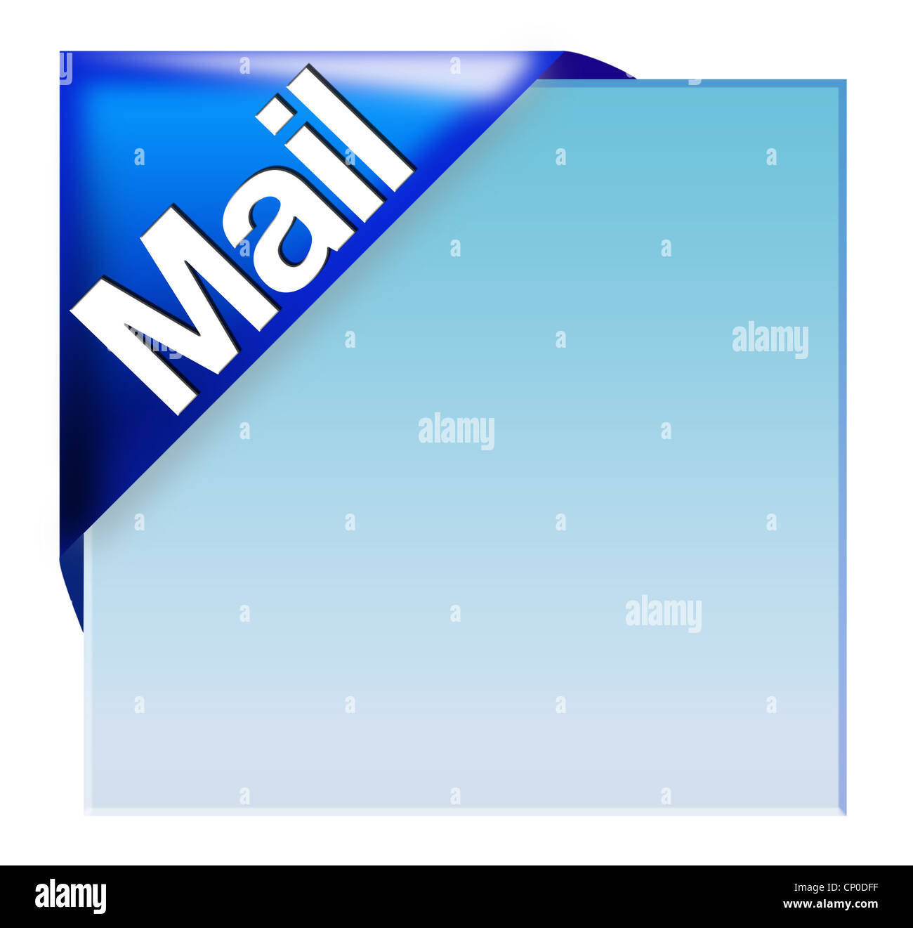 Blue corner ribbon hi-res stock photography and images - Alamy