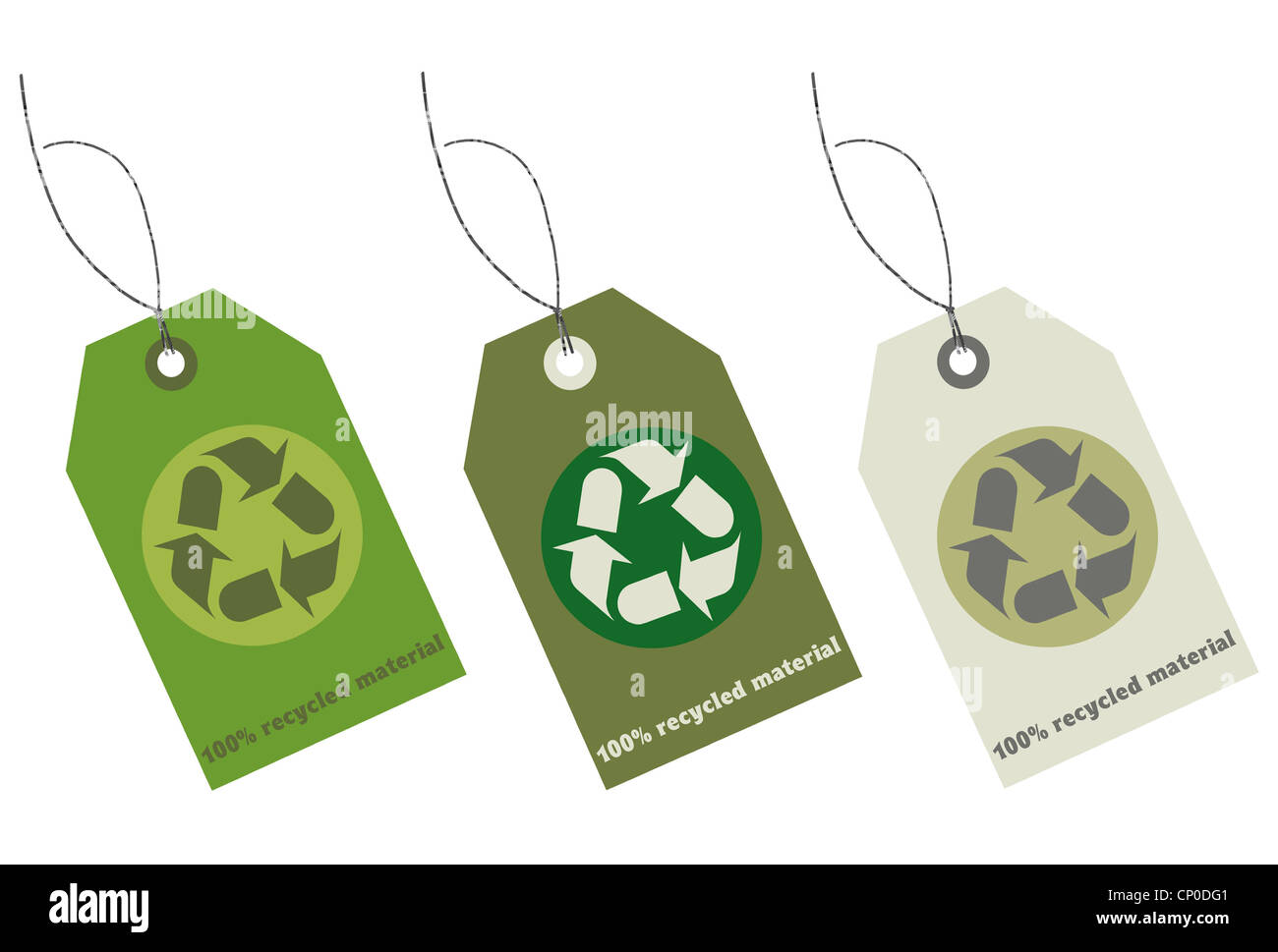 Recycle tags for environmental design Stock Photo - Alamy