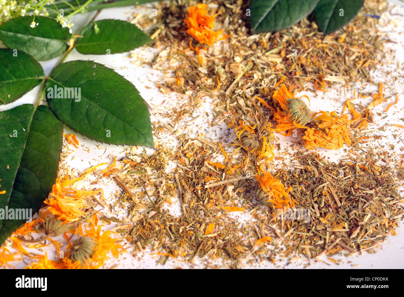 bouquet of flowers with petals scattered Stock Photo - Alamy