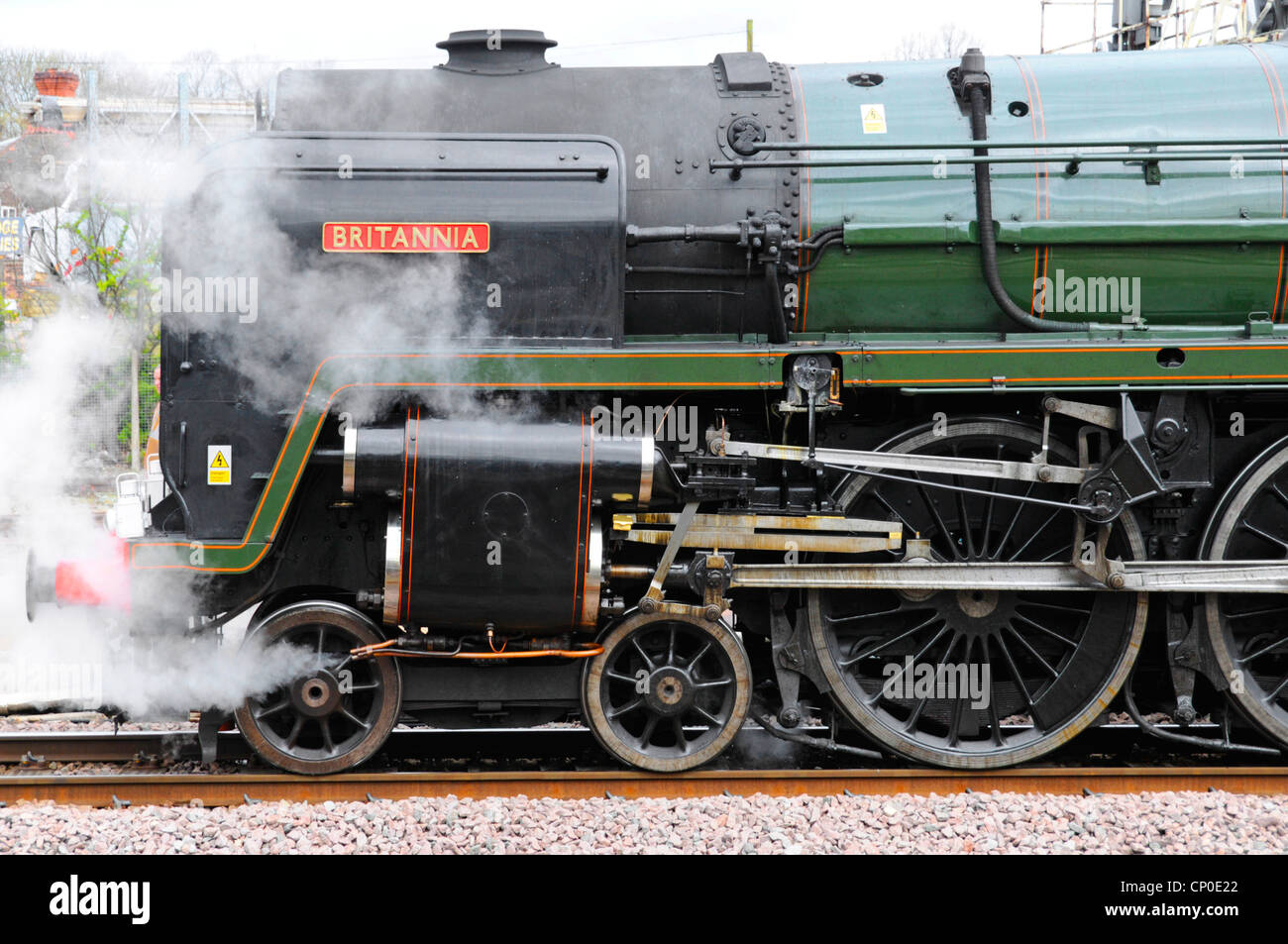 Britannia 70000 steam locomotive built in 1951 on charter run just ...
