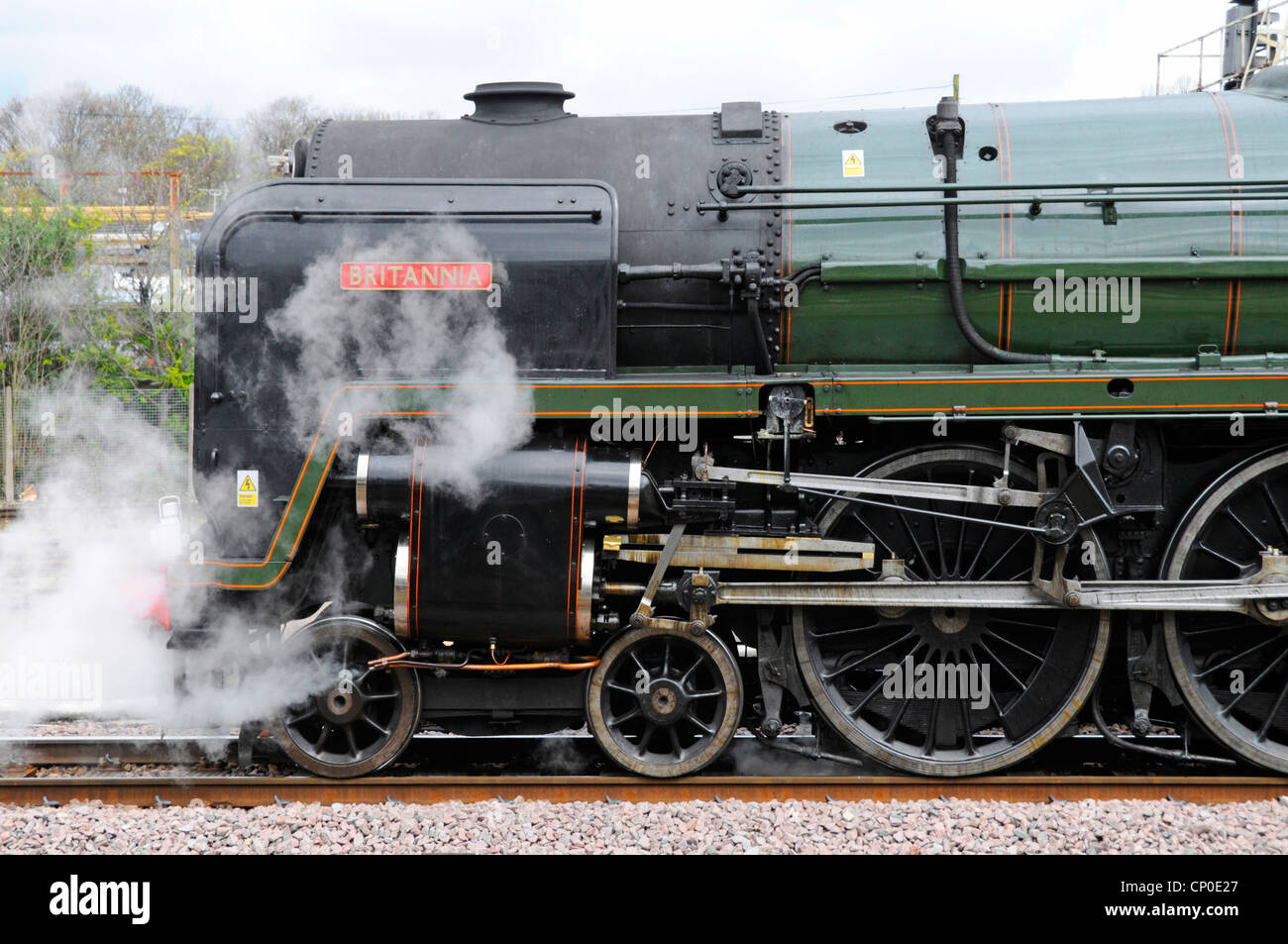 Britannia 70000 steam locomotive built in 1951 on charter run just ...