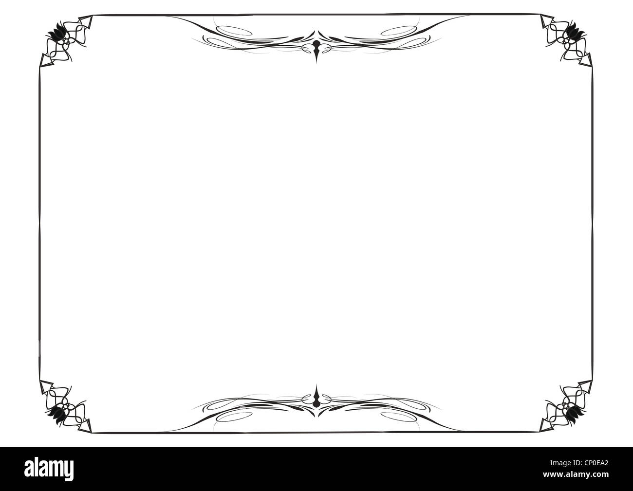 Cute, simple frame you can use like diploma frame Stock Photo - Alamy