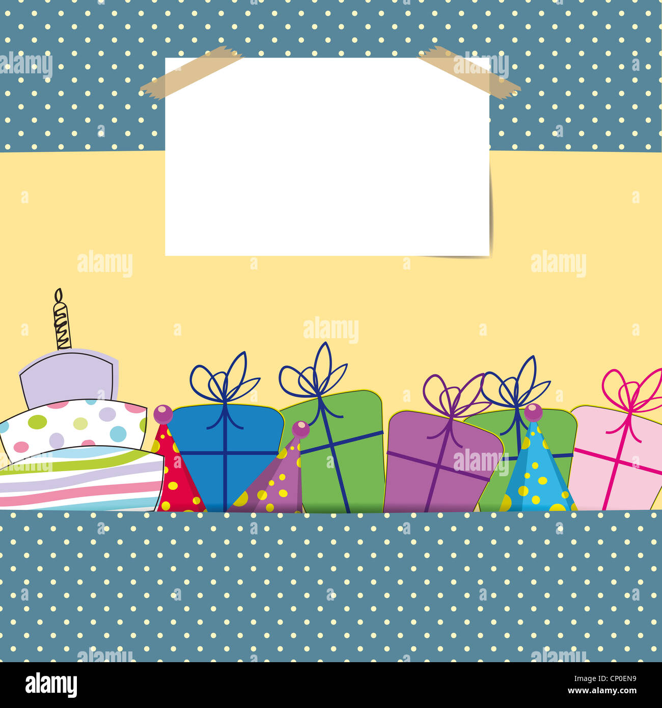 Cute colorful card on your happy birthday Stock Photo - Alamy