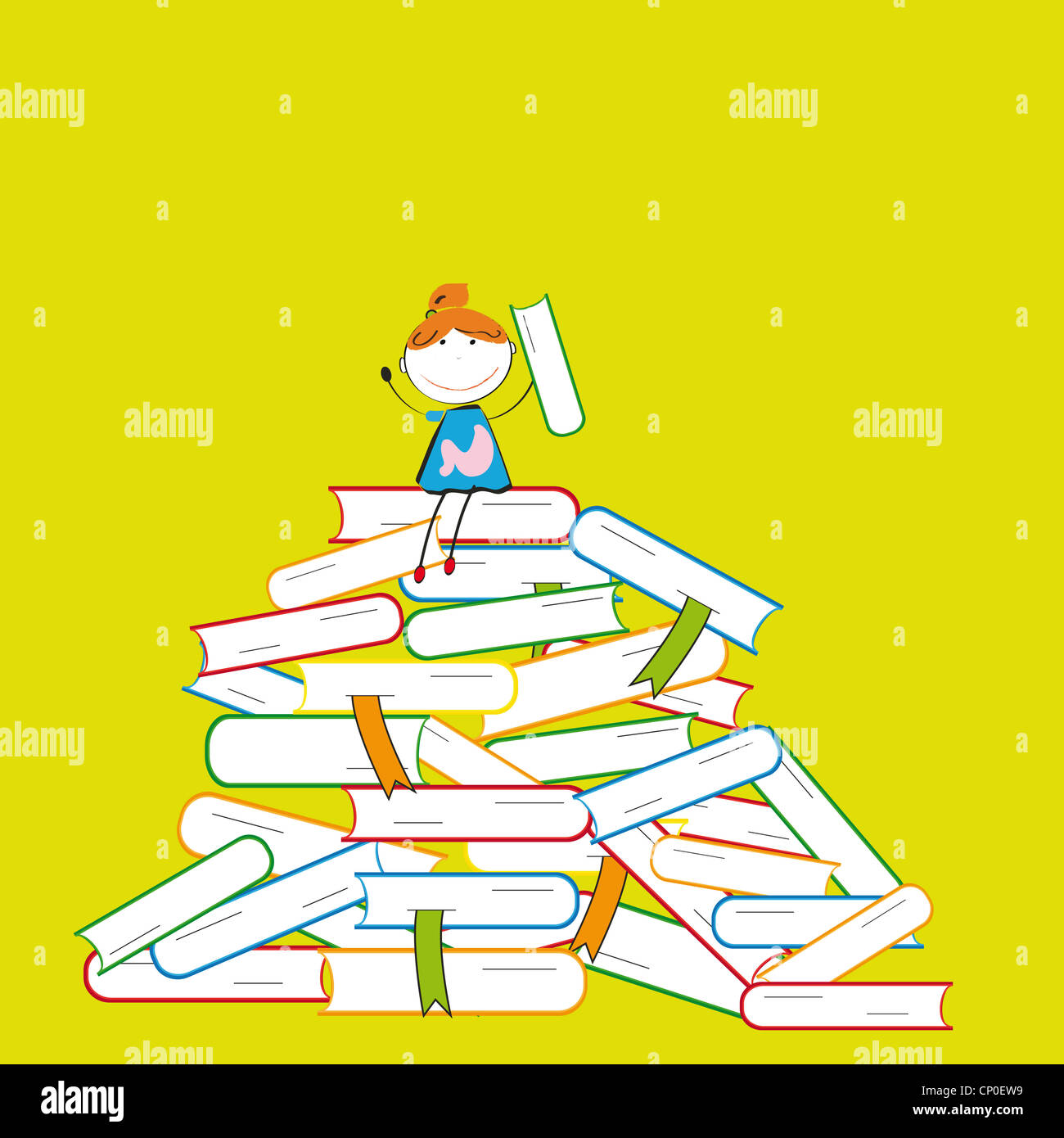 Cartoon books happy hi-res stock photography and images - Alamy