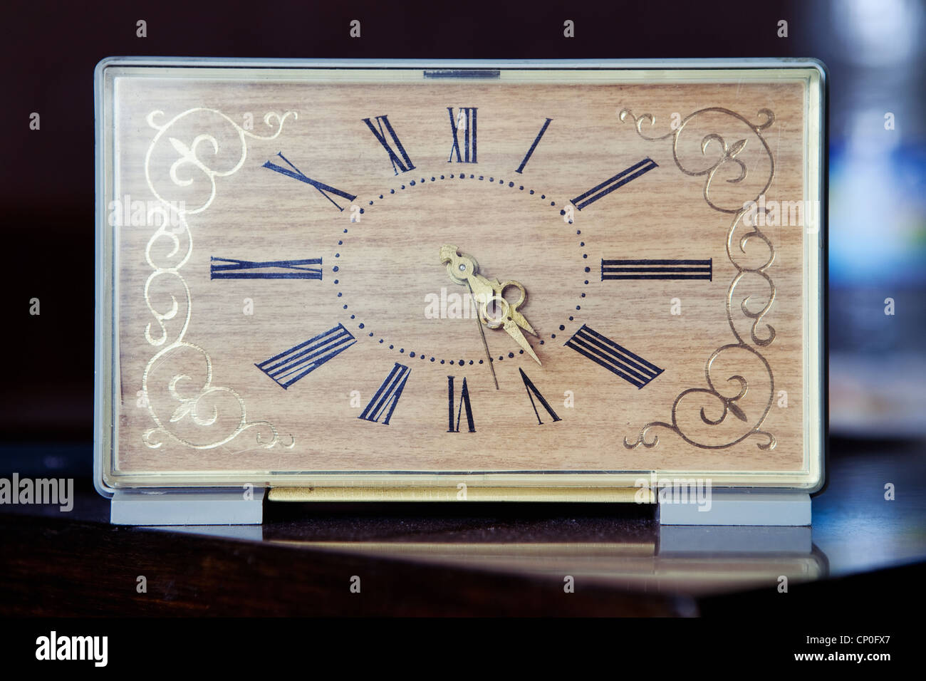 Retro table clock face Stock Photo - Alamy